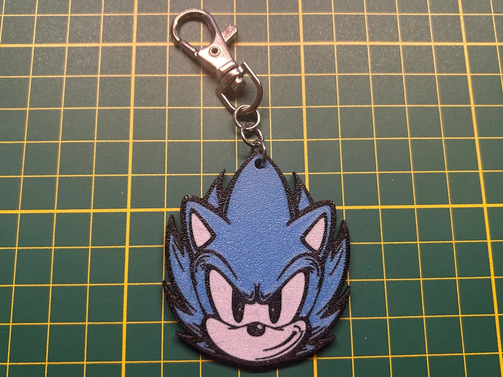 Sonic keychain by Nagy - MakerWorld