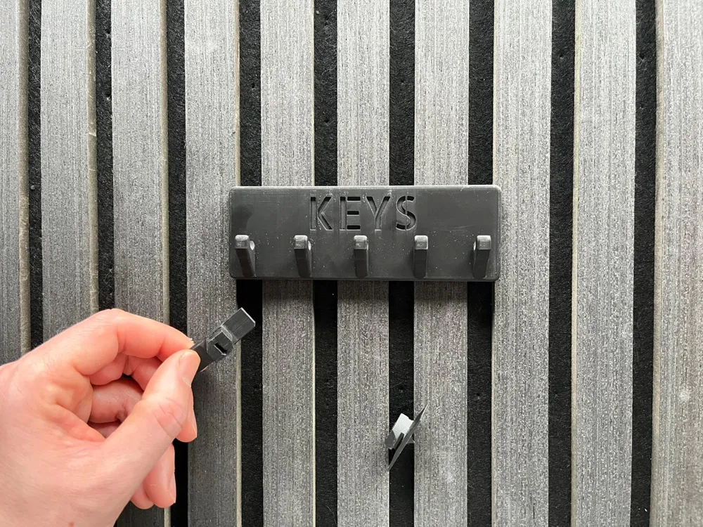 Acoustic Wall Panel Upgrade - Key Holder - Free 3D Print Model - MakerWorld