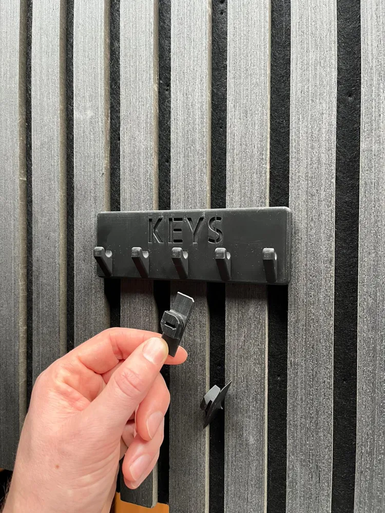 Acoustic Wall Panel Upgrade - Key Holder - Free 3D Print Model - MakerWorld