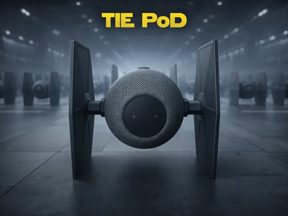 TIE Pod mini - HomePod mini stand - Free 3D Print Model - MakerWorld