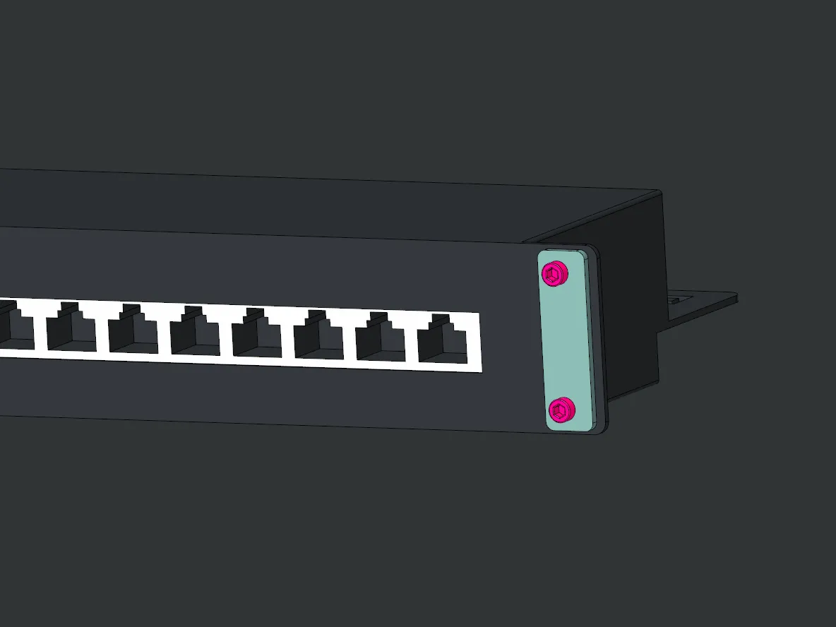 Rack 10-inch M3 Patch Panel Mount MK1 - Free 3D Print Model - MakerWorld