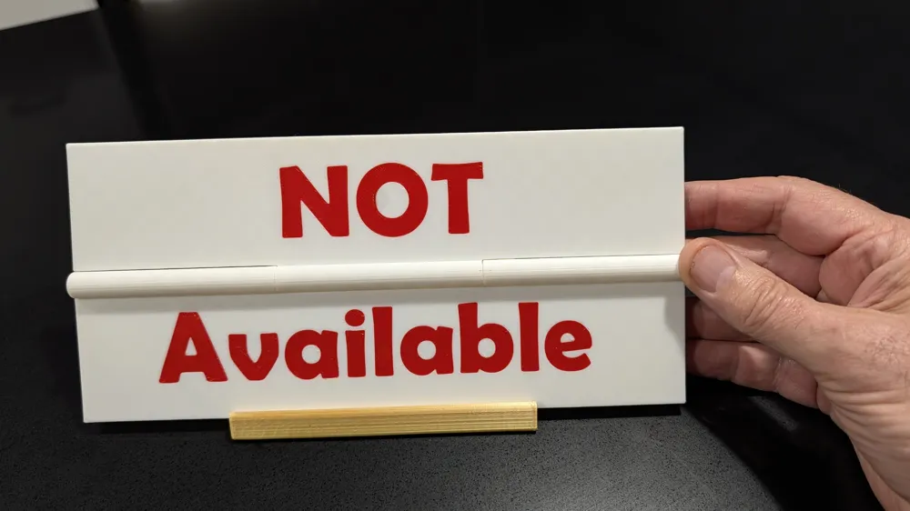 Room Availability Flip Sign by Batmanfan67 MakerWorld: Download Free 3D ...