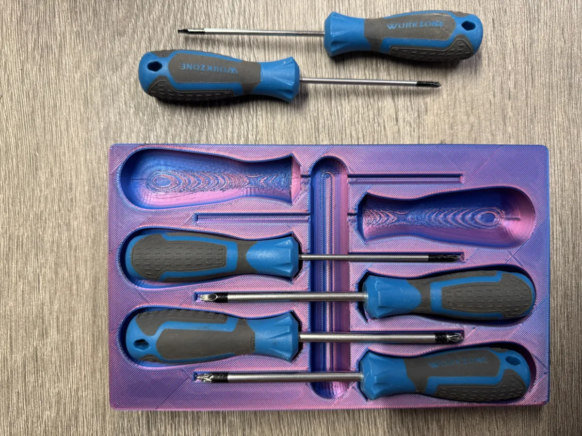 Gridfinity Workzone Screwdriver Insert - Free 3D Print Model - MakerWorld