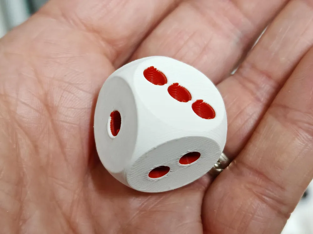 Two-color dice by Hapik.cz MakerWorld: Download Free 3D Models