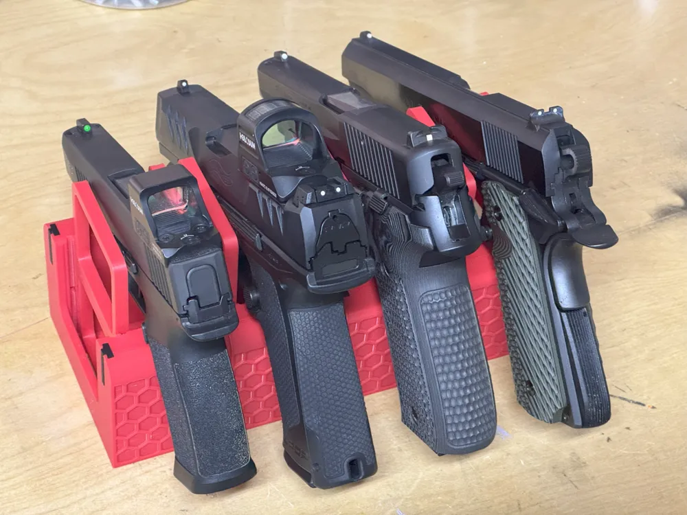 Modular Pistol Gun Rack / Holder - Free 3D Print Model - MakerWorld