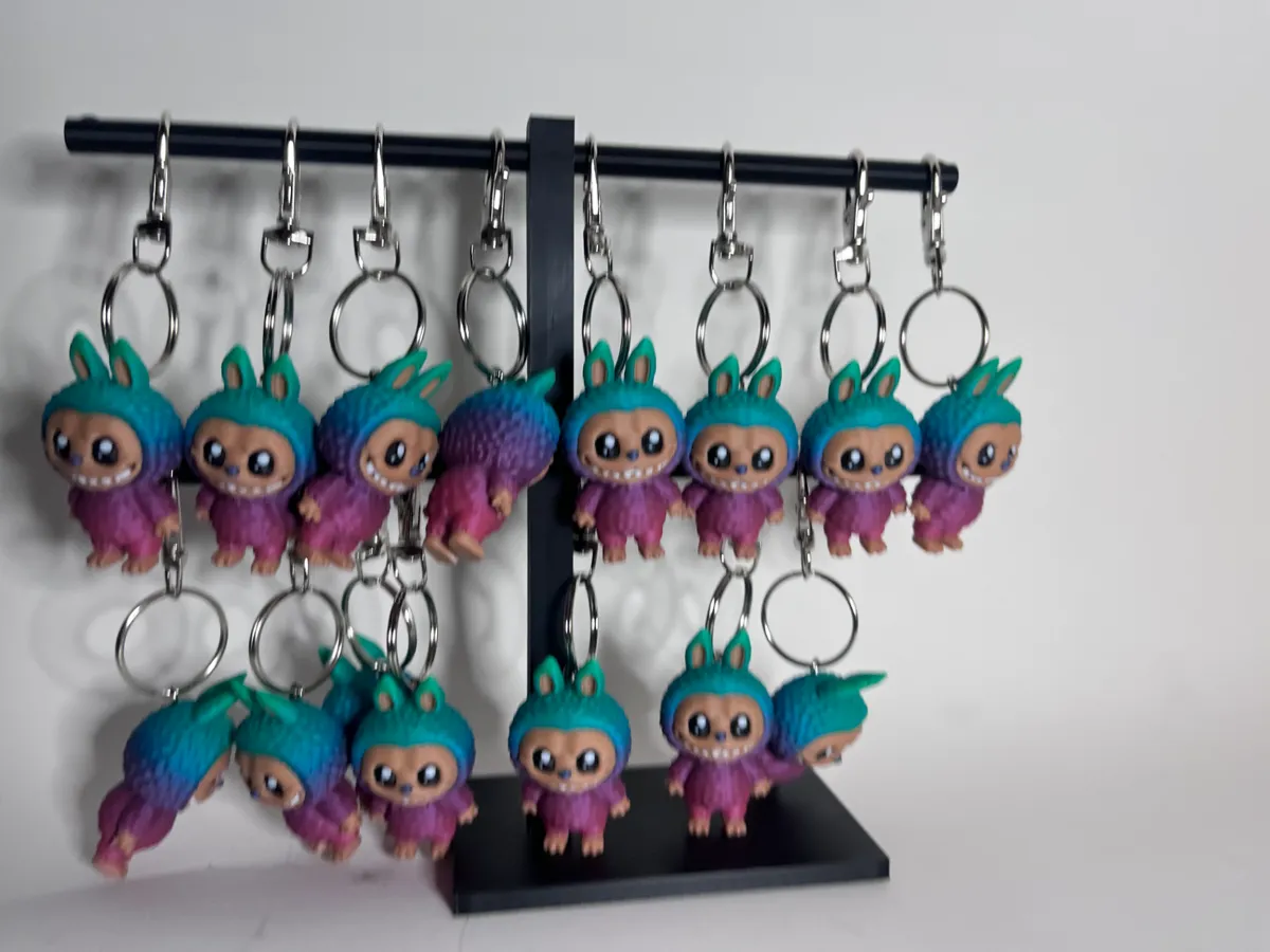 Double simple keychain stand - Free 3D Print Model - MakerWorld