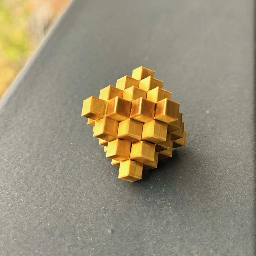 Mini 3D Puzzle - Crystal Cubic (19pcs) by Downhill_Solutions - MakerWorld