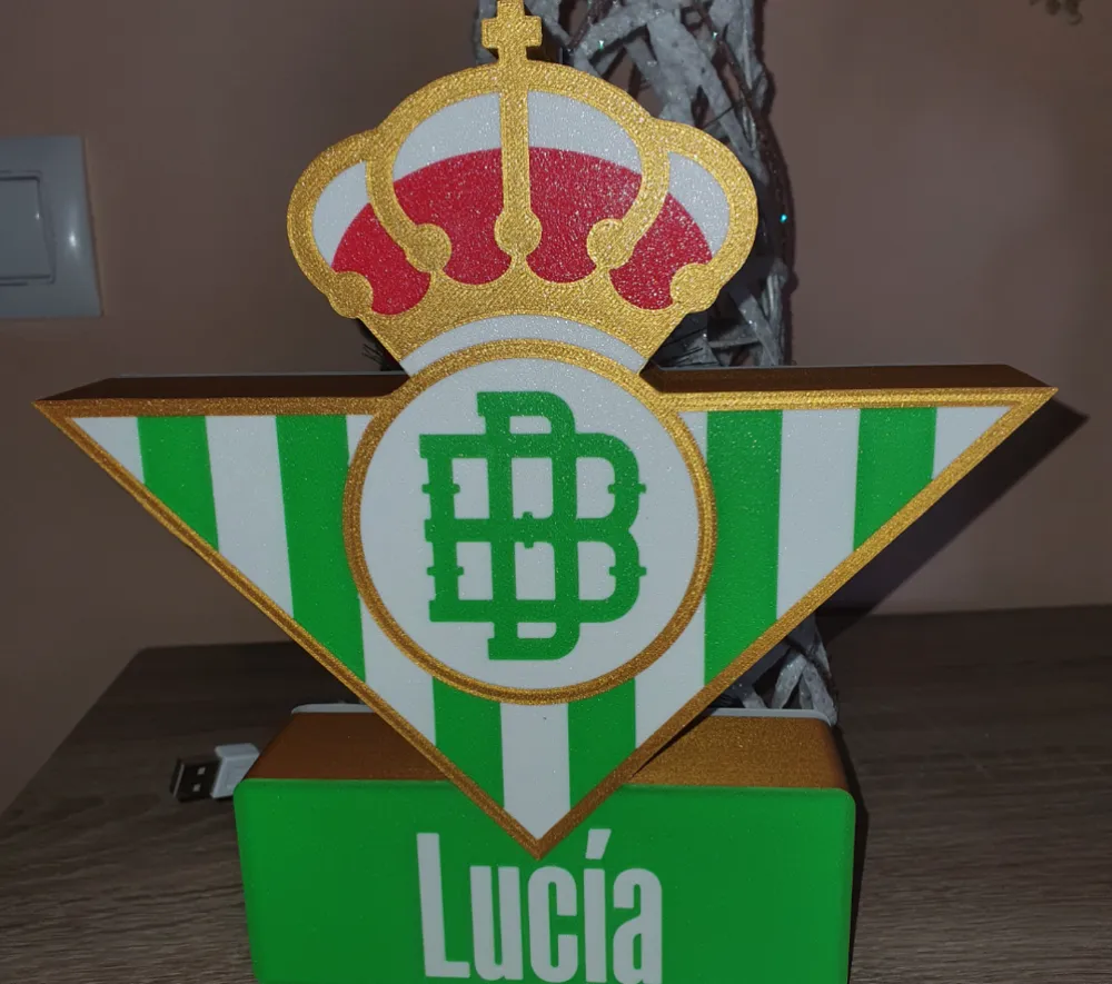 Real Betis Lightbox Crest Lamp Updated by Miguel A. - MakerWorld