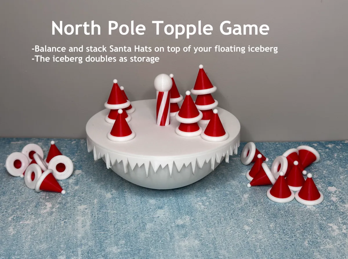 North Pole Christmas Balance Game - Free 3D Print Model - MakerWorld