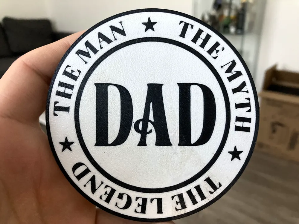 Dad coaster by jakubhroch - MakerWorld