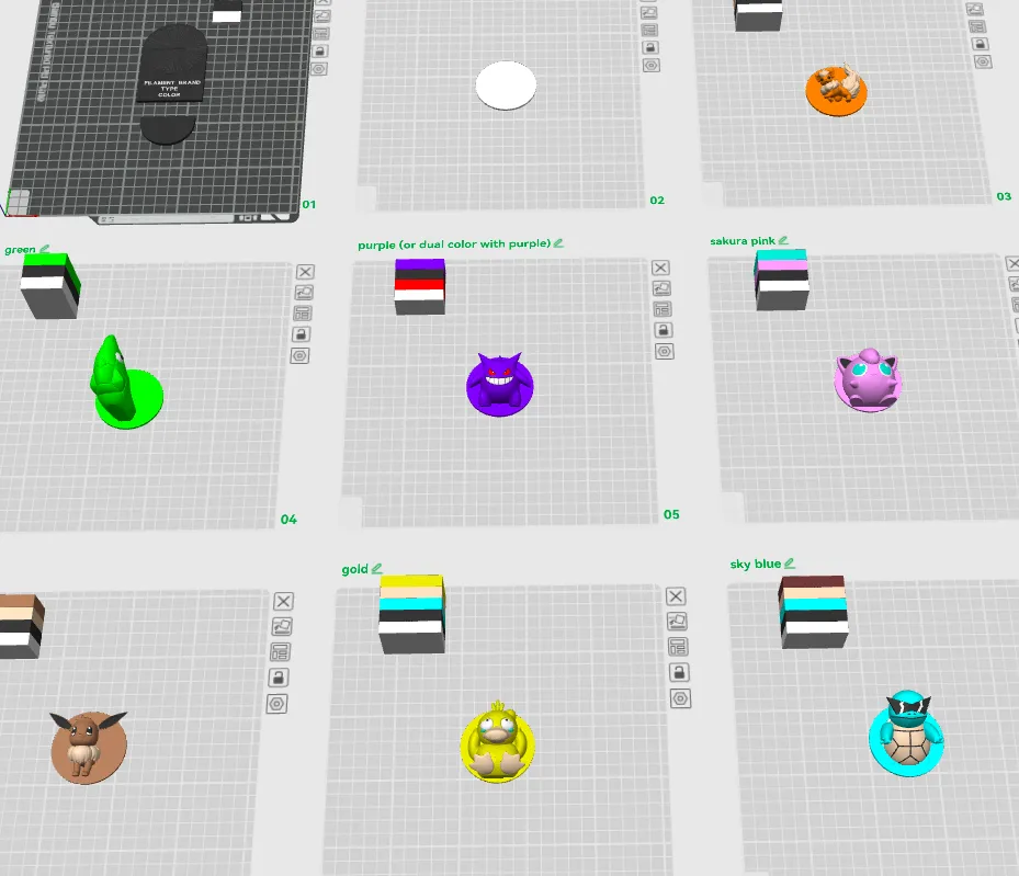 Filament Sampler Pokemon - Free 3D Print Model - MakerWorld
