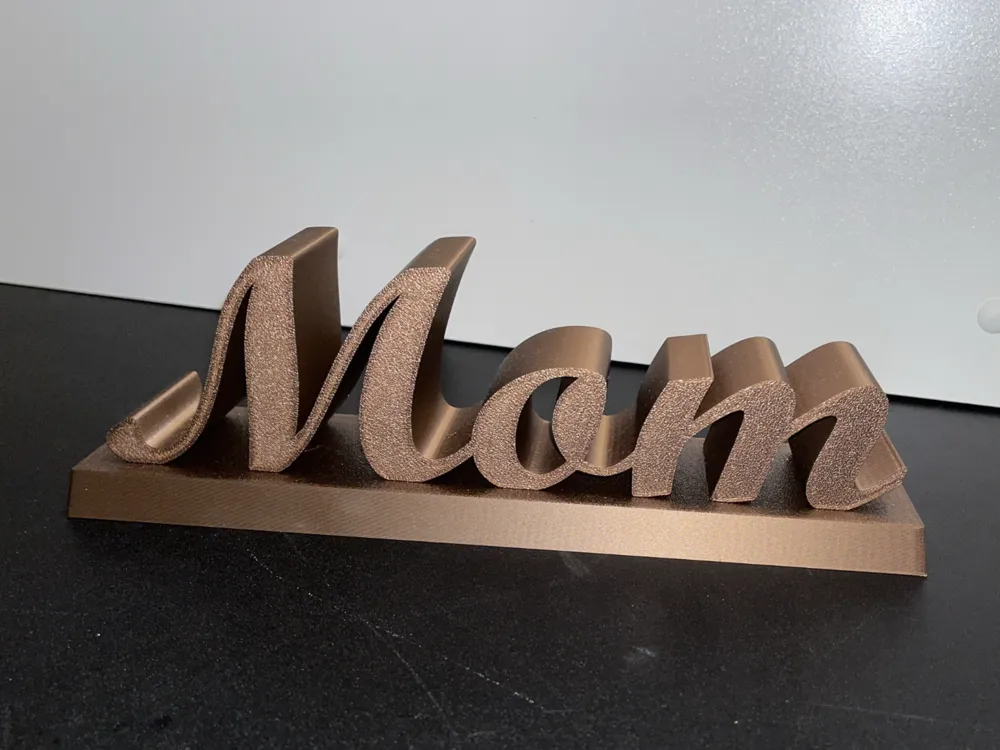 Mom Sign Metal Rose Holder by Lilley Lab - MakerWorld