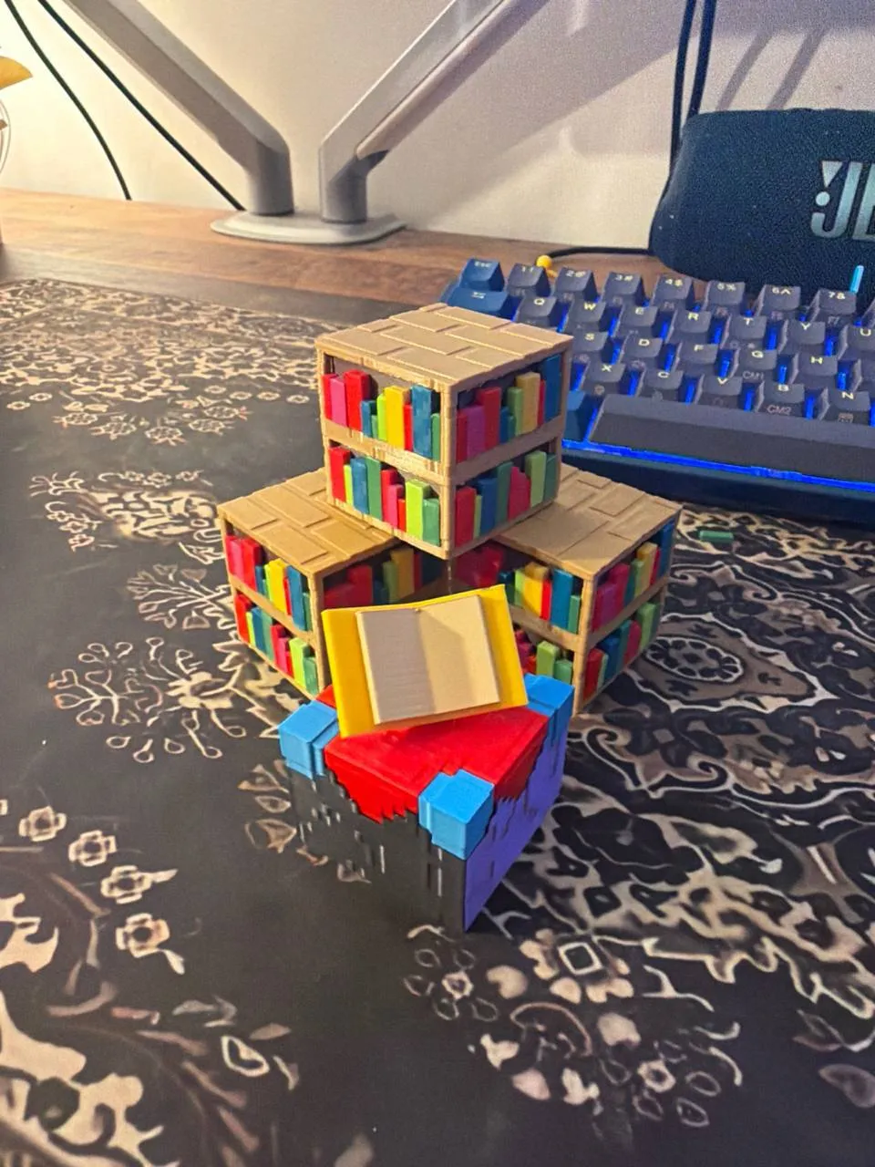 Minecraft BookShelf NO AMS EASY TO PRINT - Free 3D Print Model - MakerWorld