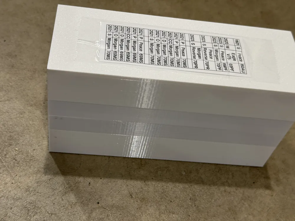 PCGS/NGC Coin Slab Storage Box holds 18 coins - Free 3D Print Model ...