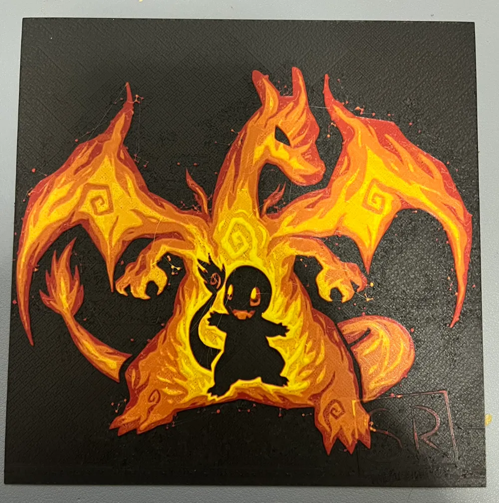 Fire evolution Hueforge by 2emme3dlab - MakerWorld