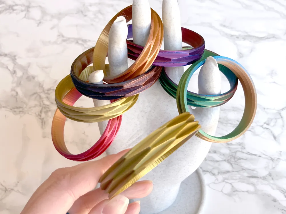 Faceted Bangle Multiple Sizes - Free 3D Print Model - MakerWorld