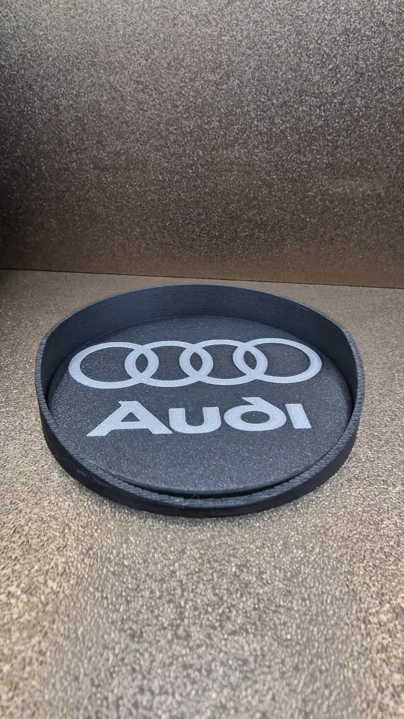 AUDI Coaster Untersetzer und Holder Halter by 3DMetalCave - MakerWorld
