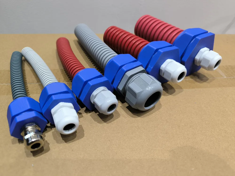 Screw-Lock Flexible Pipe Gland To Cable Gland - Free 3D Print Model ...