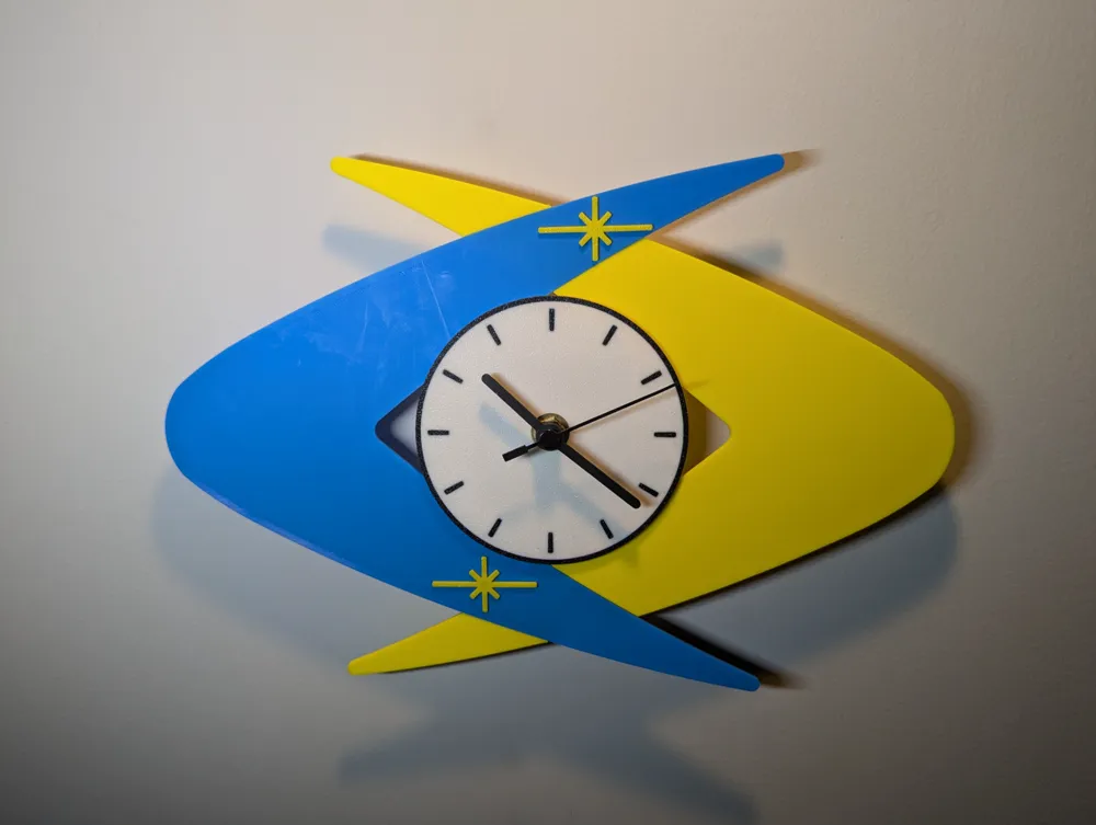 Retro Clock by Wile E. 3D MakerWorld: Download Free 3D Models