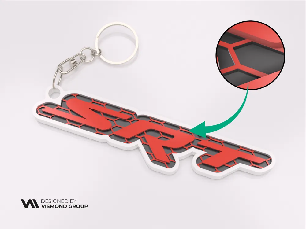 Dodge SRT Keychain - Free 3D Print Model - MakerWorld