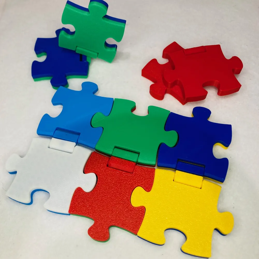 Puzzle Piece Slider + Flip Fidget (Print in Place) - Free 3D Print ...