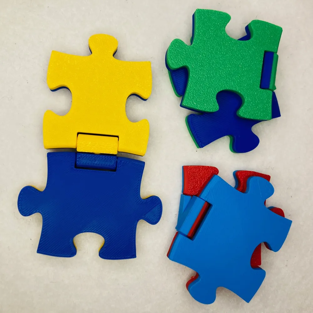 Puzzle Piece Slider + Flip Fidget (Print in Place) - Free 3D Print ...