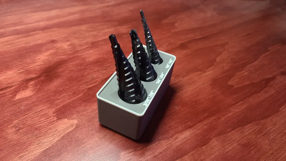 Gridfinity Step Drill Bit Holder by bpace - MakerWorld