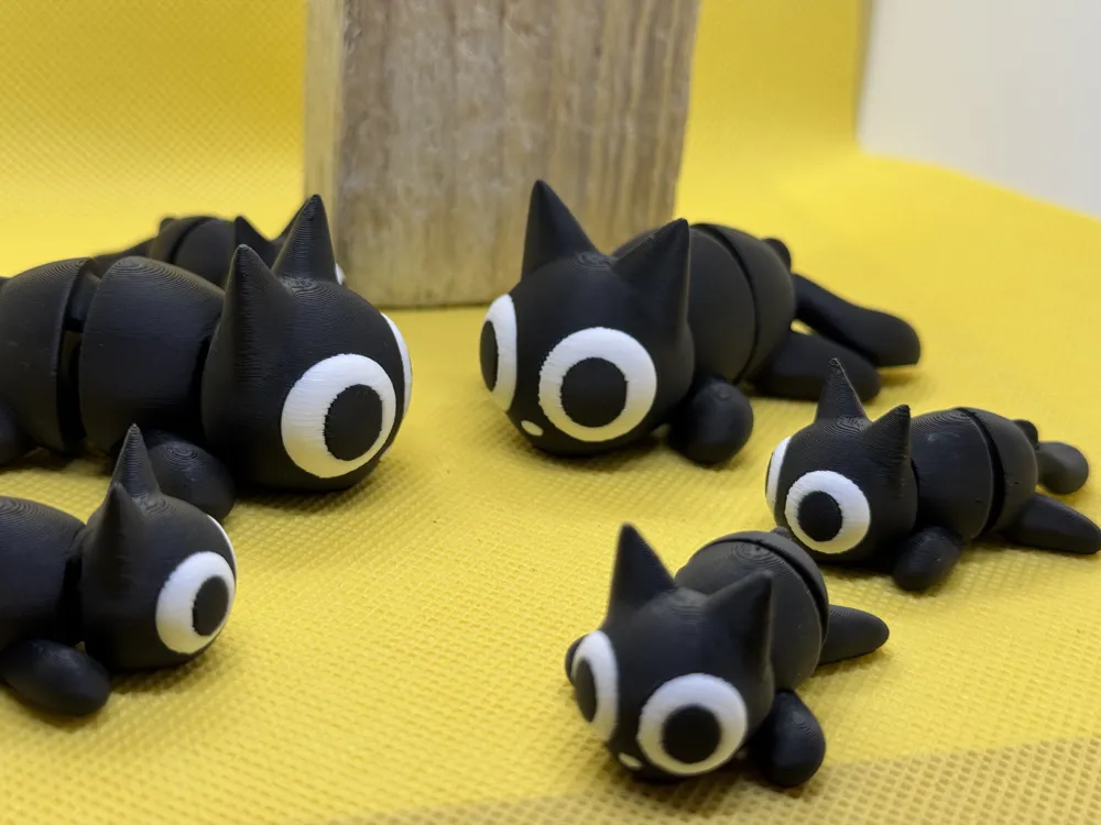The Void - Black Cat Fidget Pet - Free 3D Print Model - MakerWorld
