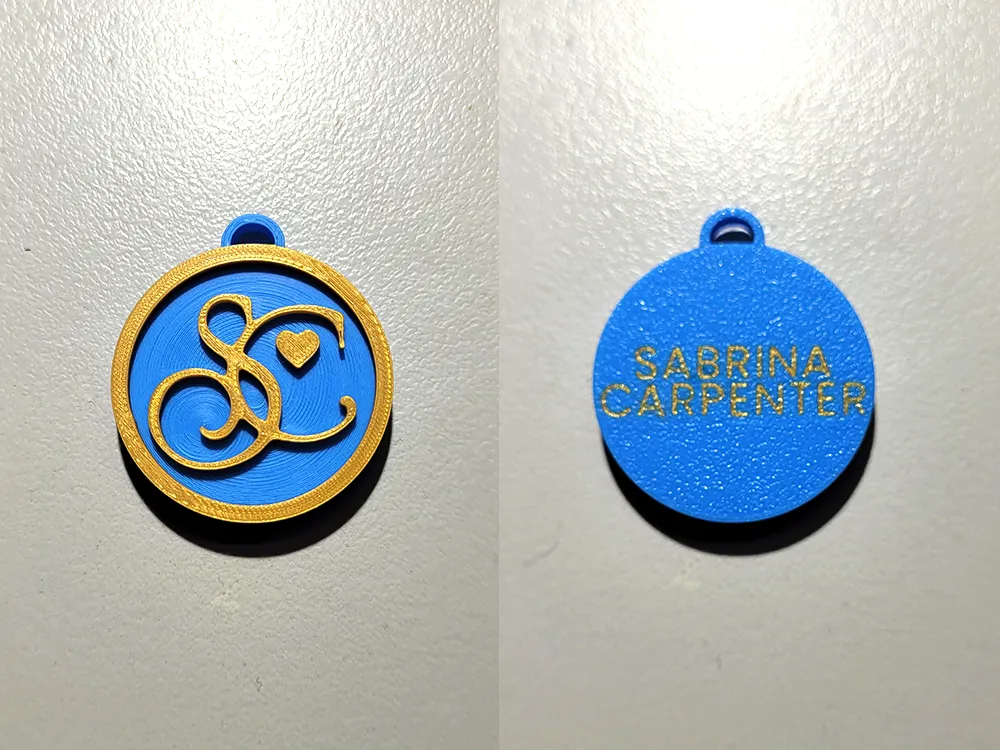 Sabrina Carpenter 2024 Double Sided Keychain - Free 3D Print Model ...