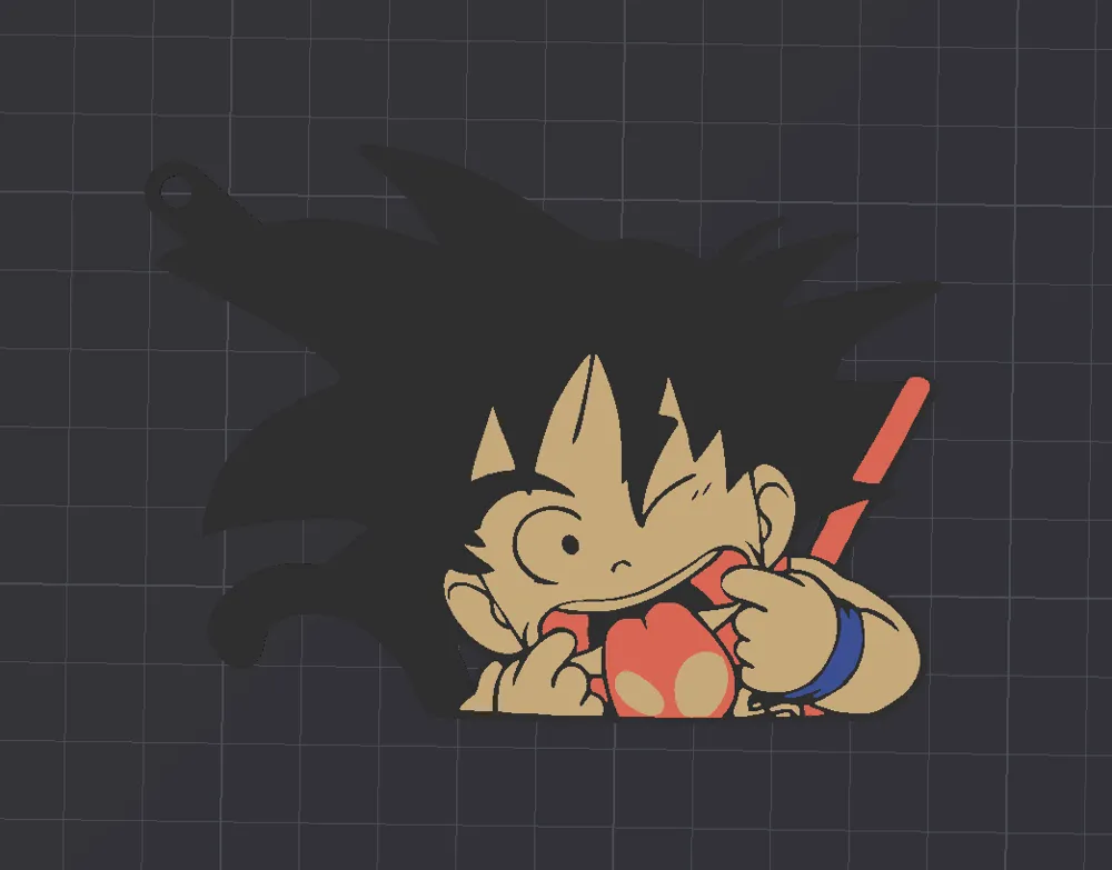 Kid Goku Key Chain by Ryan @ TheMajinLab MakerWorld: Download Free 3D ...