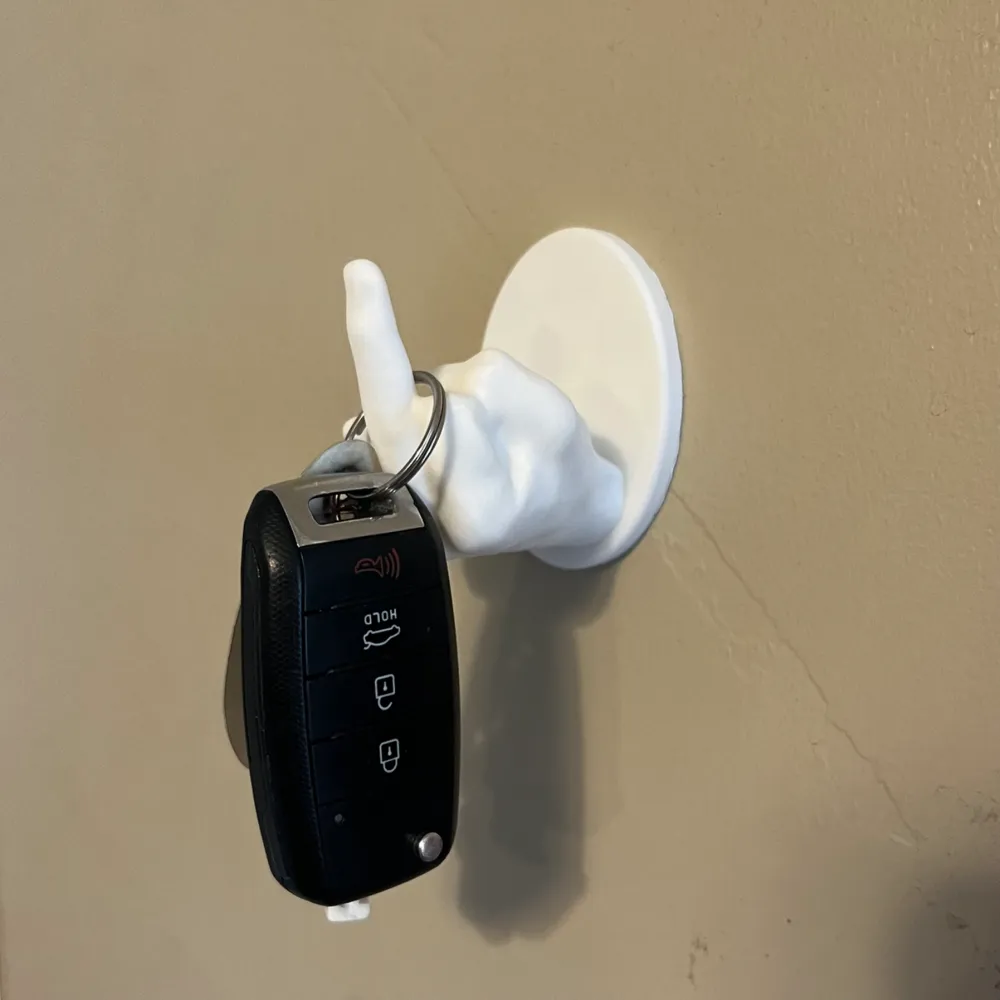 Middle finger key holder by CTPrints MakerWorld: Download Free 3D Models