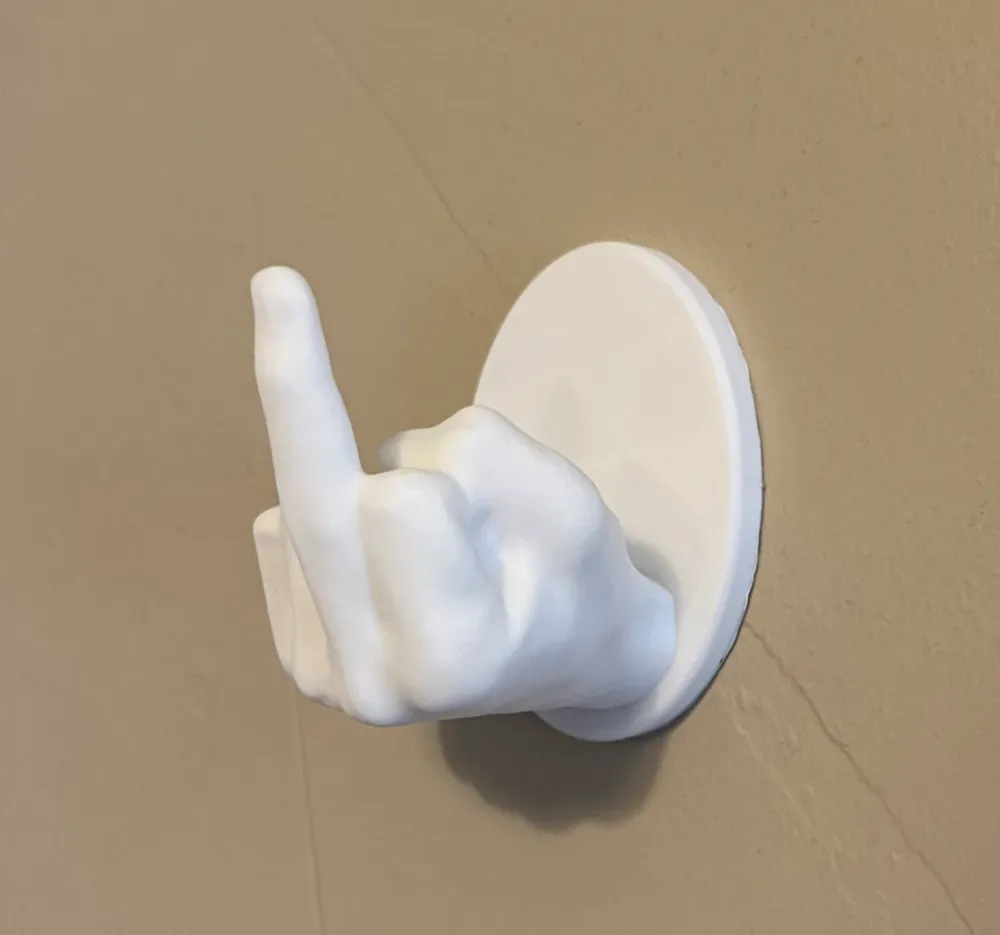 Middle finger key holder by CTPrints MakerWorld: Download Free 3D Models