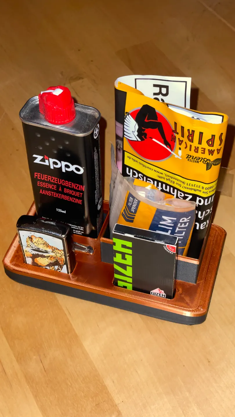 Tobacco and Zippo Desk Organizer by Larsch_Oakheart - MakerWorld