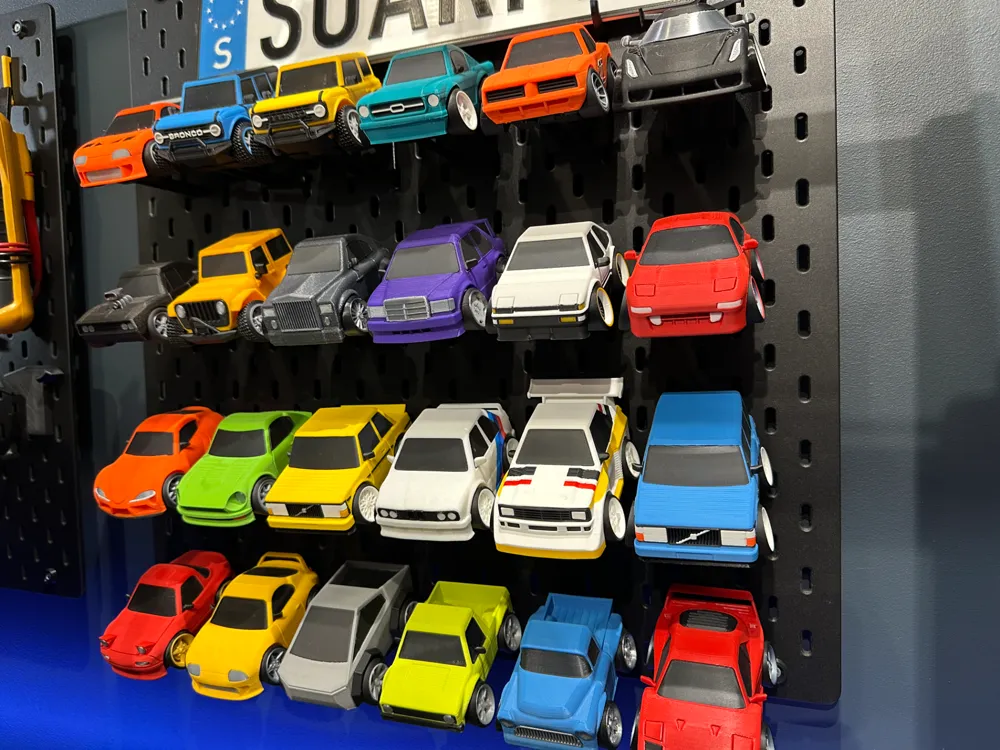 Tooned car holders for IKEA Skådis - Free 3D Print Model - MakerWorld