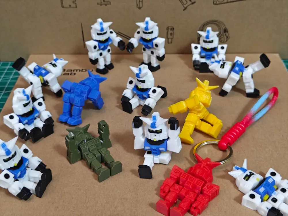 Articulated Gundam Keychain (Print-in-Place) - Free 3D Print Model ...