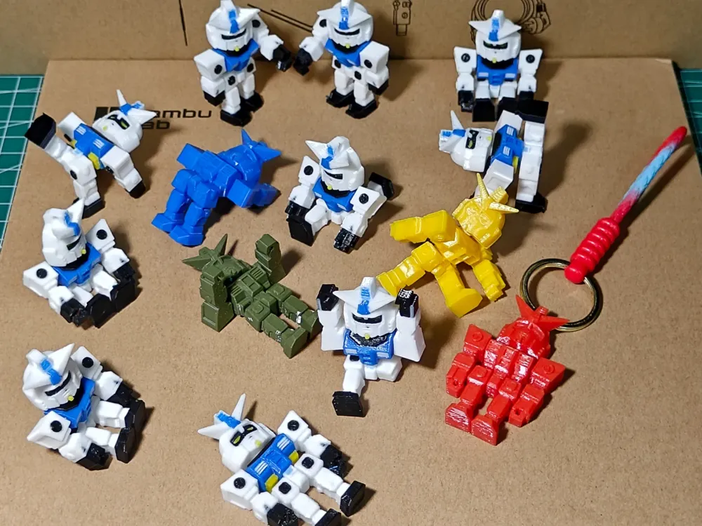 Articulated Gundam Keychain (Print-in-Place) - Free 3D Print Model ...