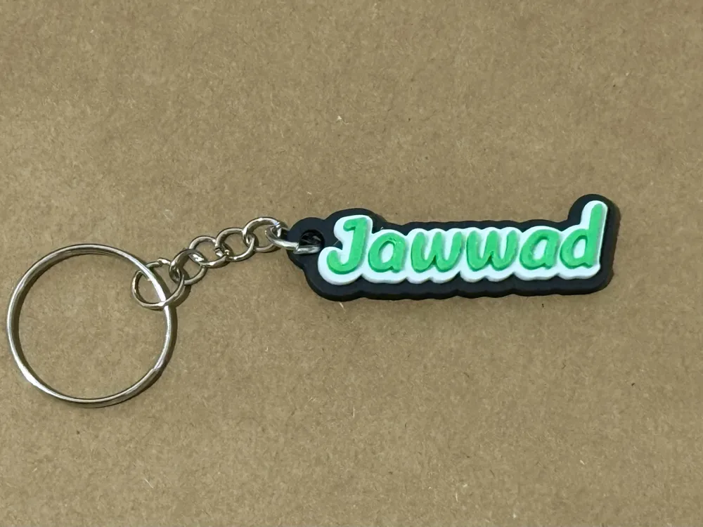 Custom Name Tag – 3D Stacked Text with Keyring - Free 3D Print Model ...