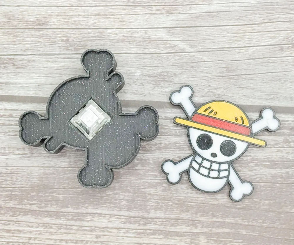 One Piece Luffy Flag Fidget Clicker - Free 3D Print Model - MakerWorld