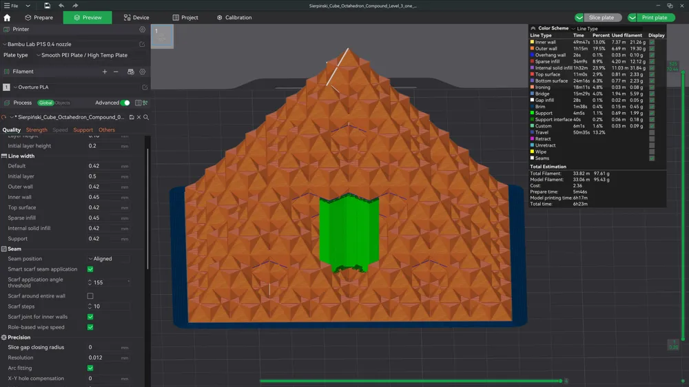 Compuesto Cubo-Octaedro de Sierpiński - Nivel 3 por Endless Design Lab 🌀 - MakerWorld