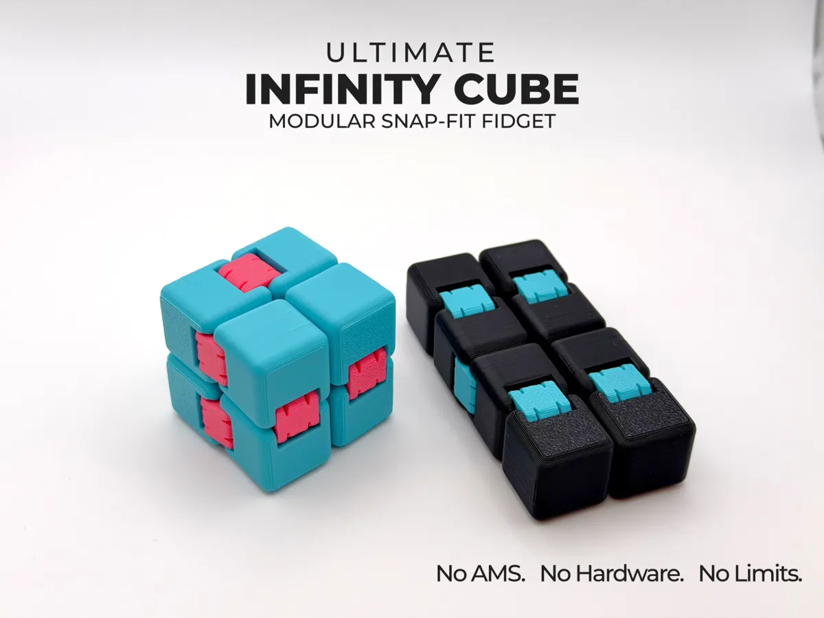 Ultimate Infinity Cube – Modular Snap Fit - No AMS - Free 3D Print ...