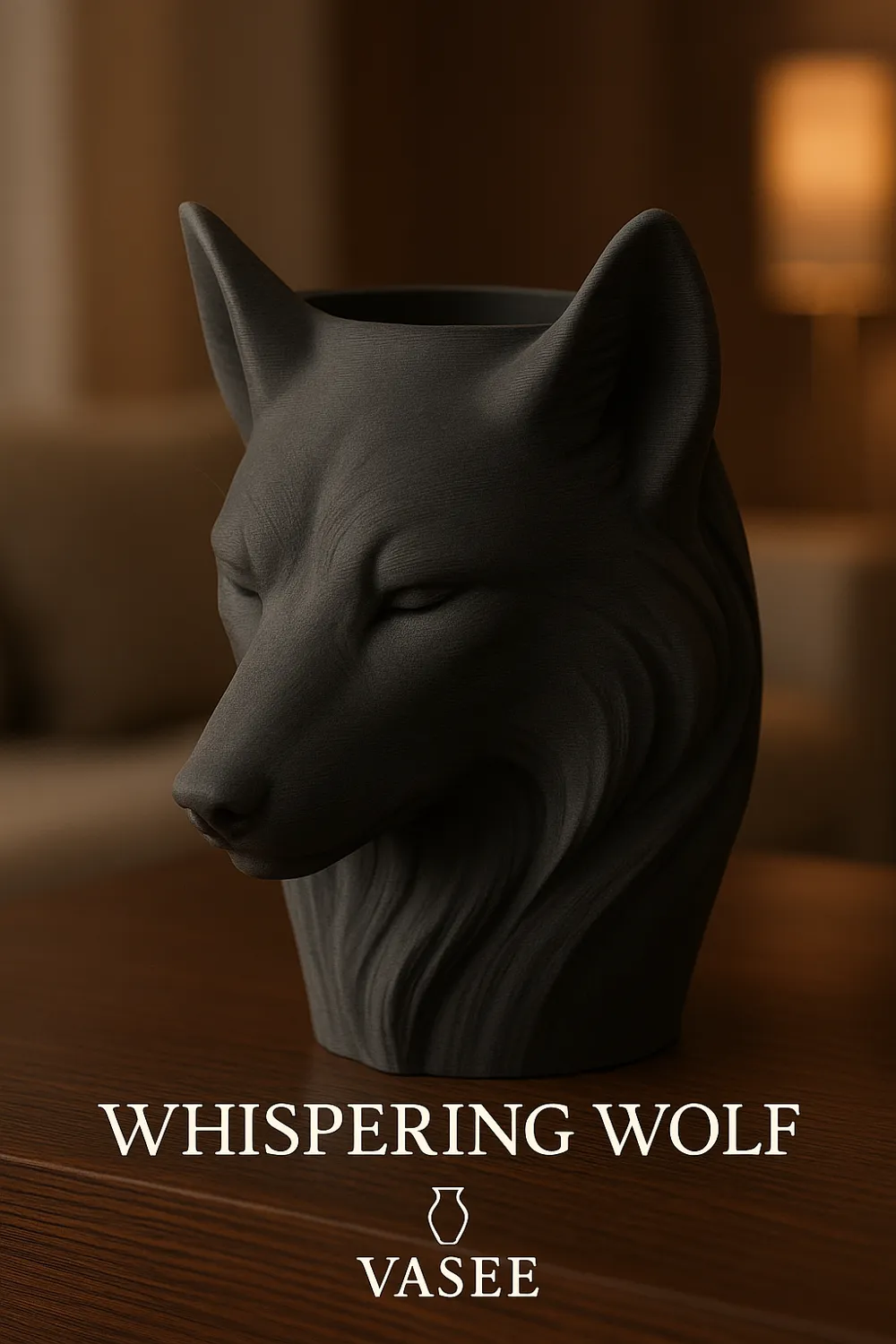 Vase Art – howling wolf pot for nature-inspired - Free 3D Print Model ...