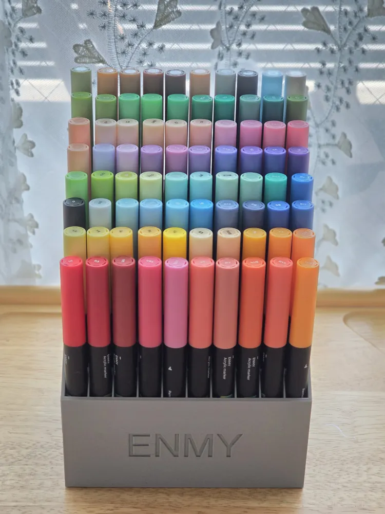 ENMY Acrylic Marker Holder (80 Color) - ENMY Black Box Marker Holder ...