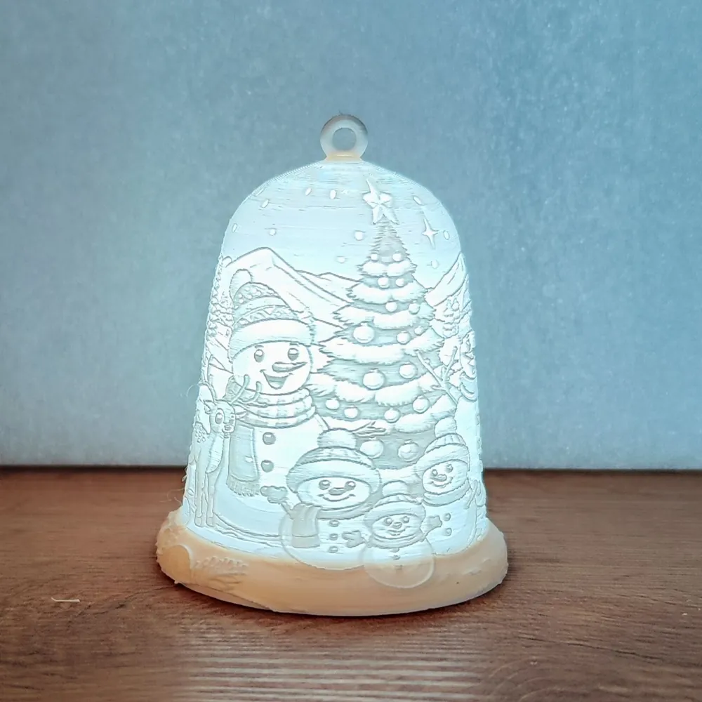Lighted Bell - Winter decor A1M by capek.jaroslav - MakerWorld