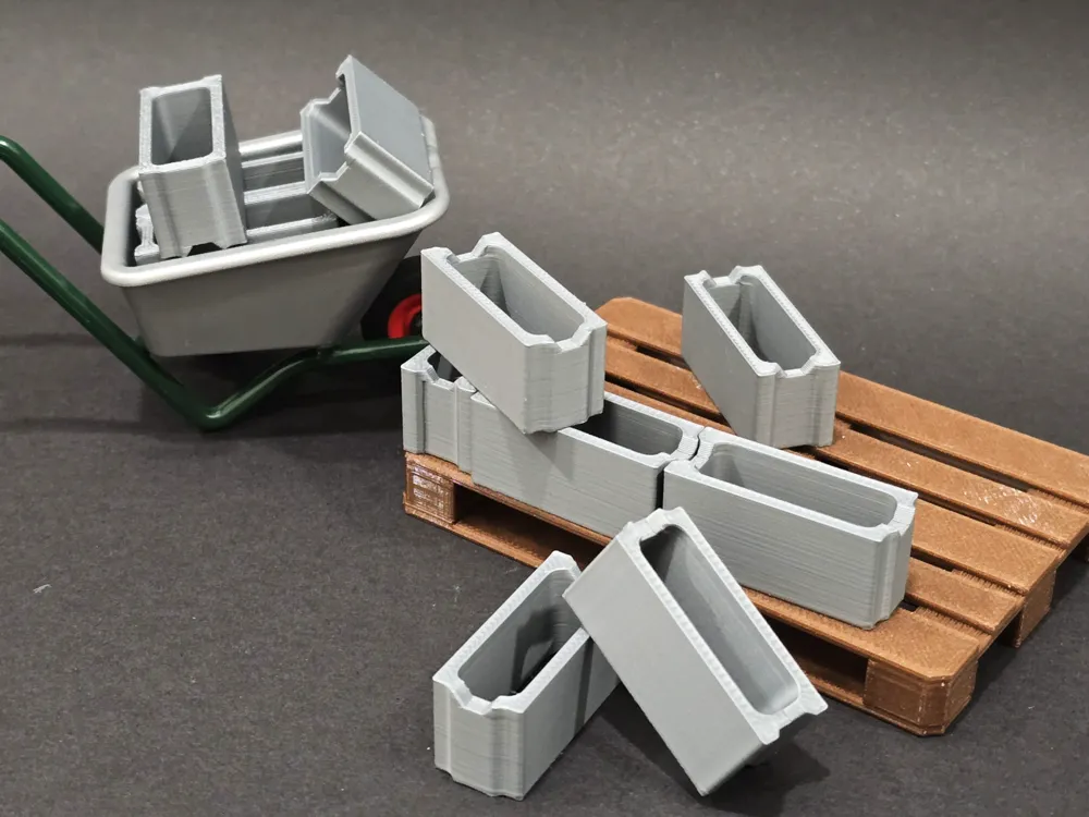 Cinder Blocks 200 and 300mm 1/16 - Free 3D Print Model - MakerWorld