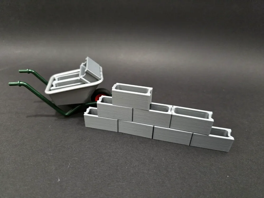 Cinder Blocks 200 and 300mm 1/16 - Free 3D Print Model - MakerWorld
