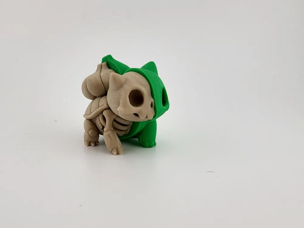 Bulbasaur Skeleton Stylized Pokémon Figure - Free 3D Print Model ...