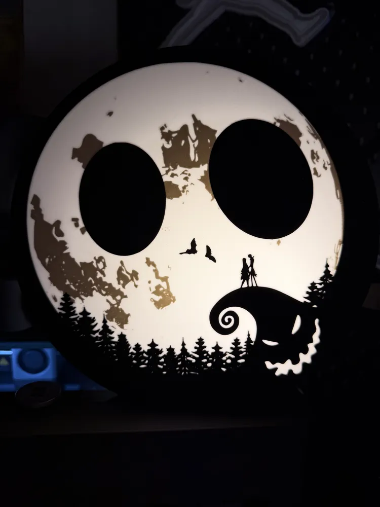 Nightmare before christmas Light box - Free 3D Print Model - MakerWorld