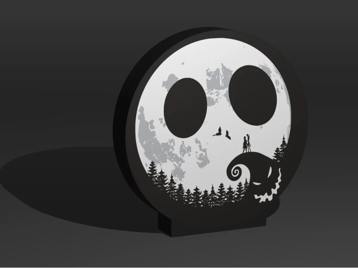 Nightmare before christmas Light box - Free 3D Print Model - MakerWorld