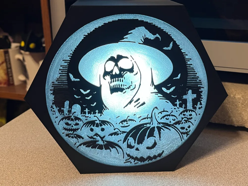 Halloween Hexagon Light box by infamous61 - MakerWorld