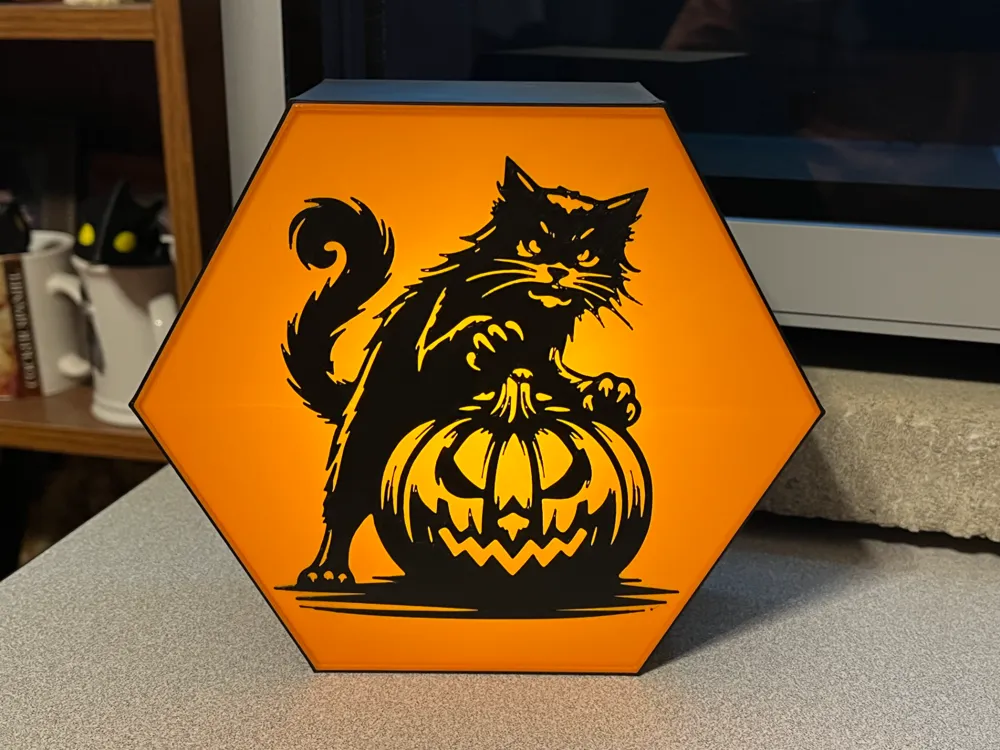 Halloween Hexagon Light box by infamous61 - MakerWorld